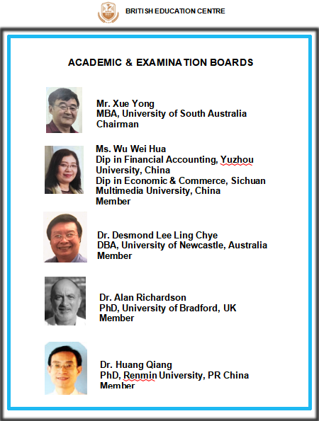 Academic & Examination Boards – British Education Centre